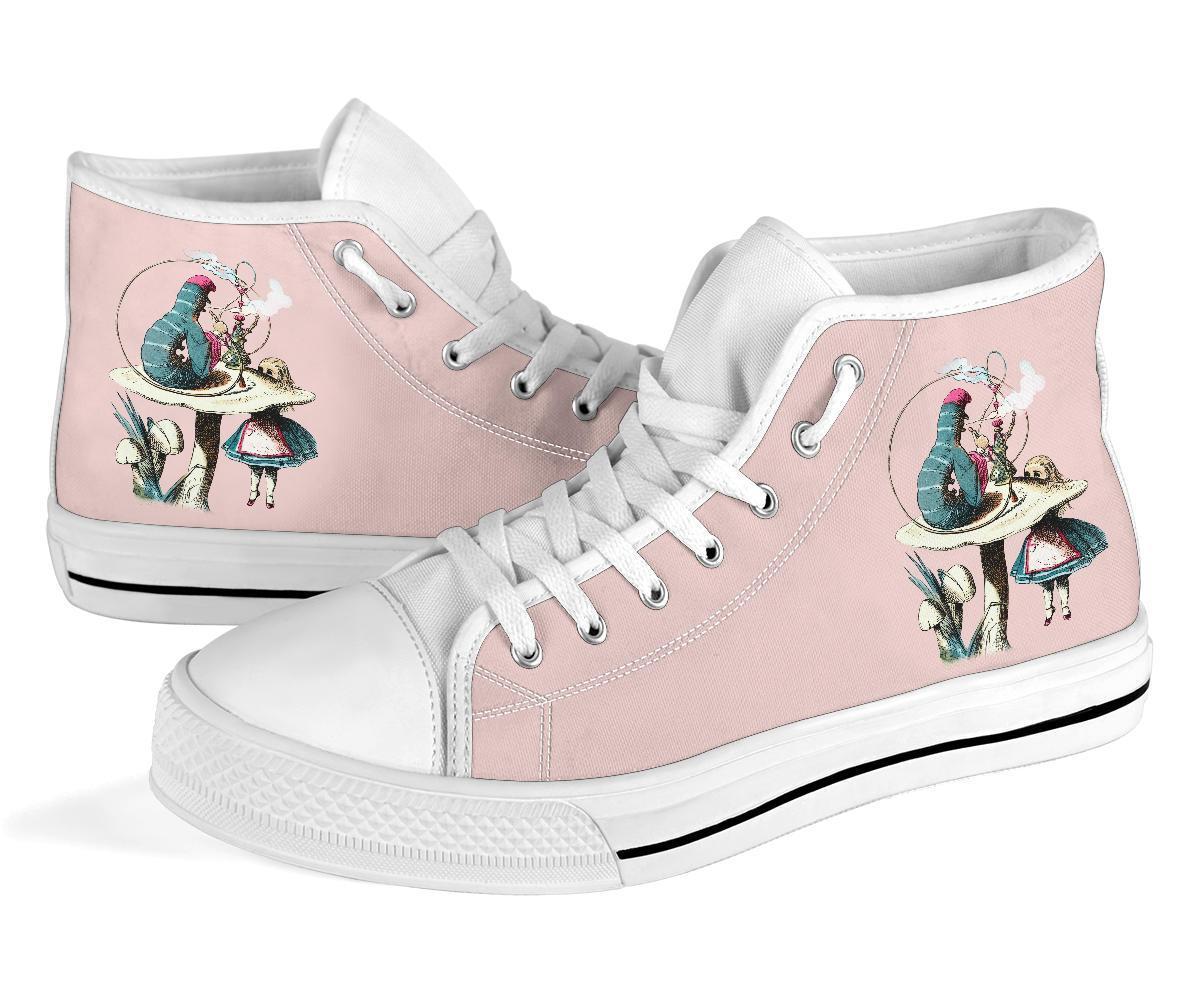 High Top Sneakers - Alice in Wonderland Gifts #41 White/Pink – ACES ...